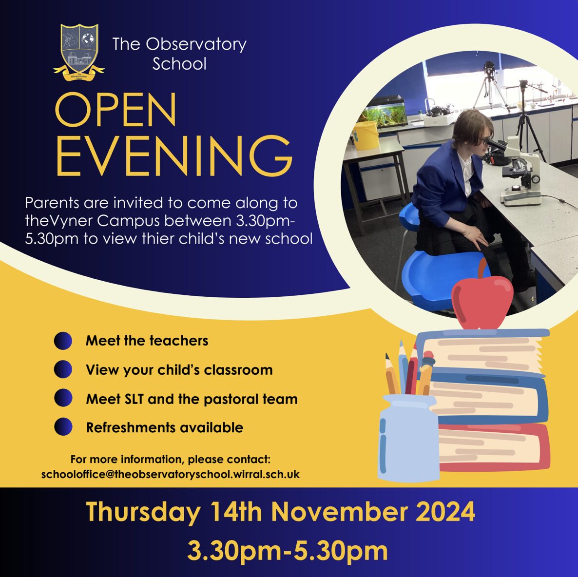Join Us for The Observatory School’s Open Evening! | The Observatory School